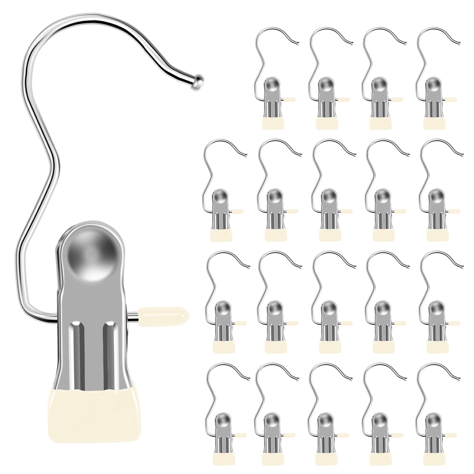 20 Pcs Legging Organizer for Closet Stainless Steel Pants Hangers with ...