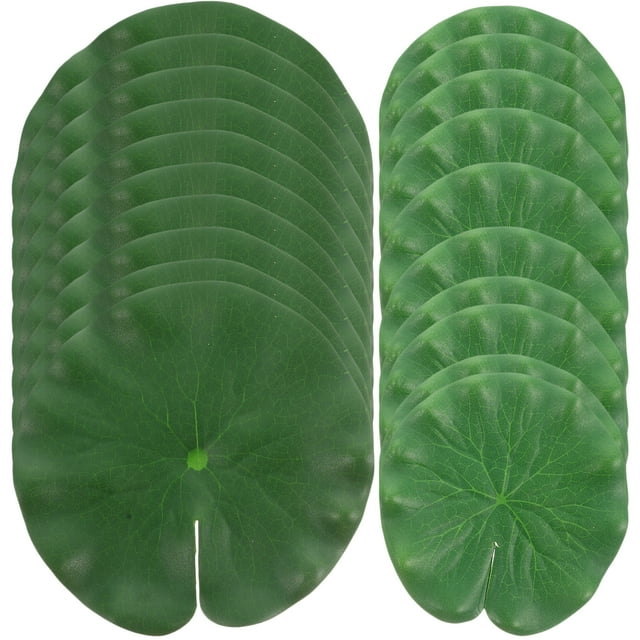 20 Pcs Lily Pad Float Artificial Pond Plants Simulated Lotus Leaf ...