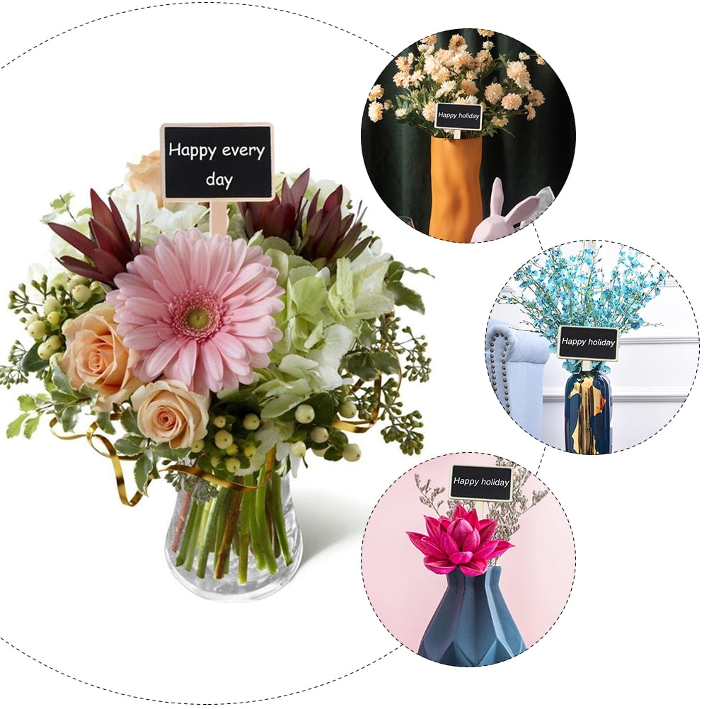 20 Pcs Logo Message Insert Message Board Topper Mini Chalkboard Signs ...