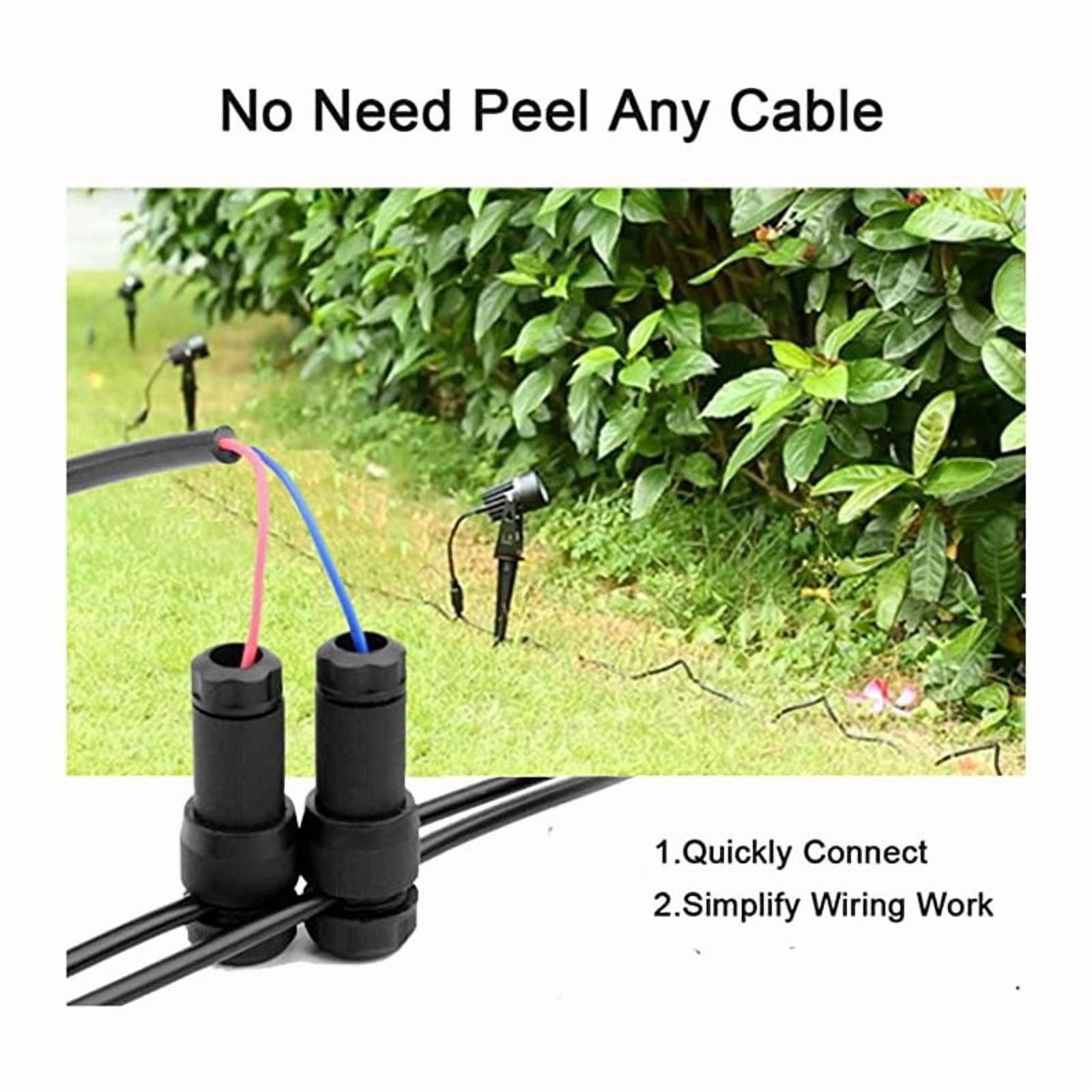 20 Pcs Low Voltage Wire Tap Connectors Waterproof 12-20 Gauge for Path ...