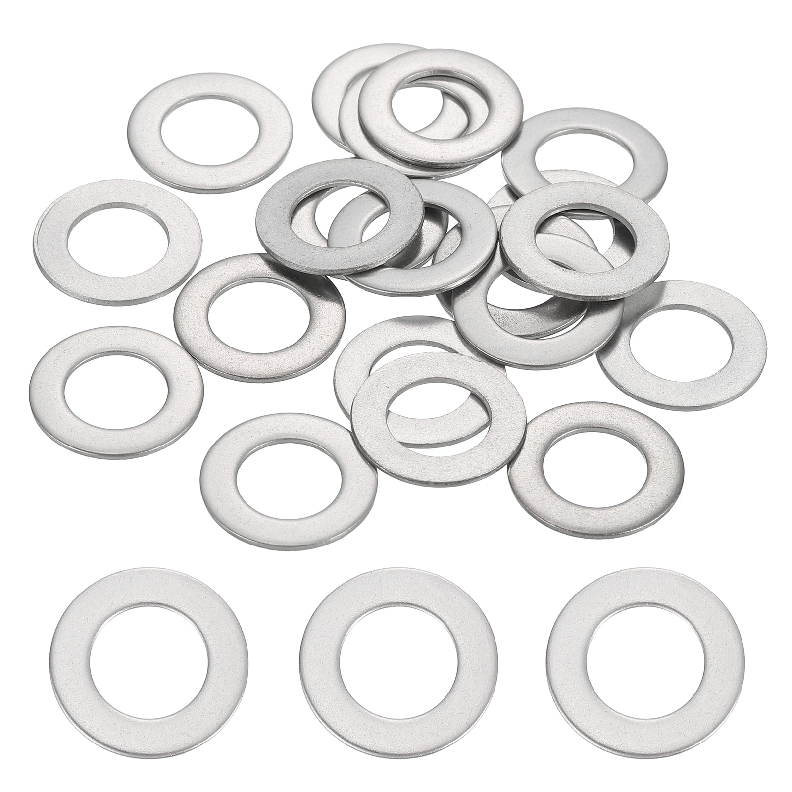 20 Pcs M10.5 304 Stainless Steel Flat Washers 10.5mm ID 18mm OD 1mm ...