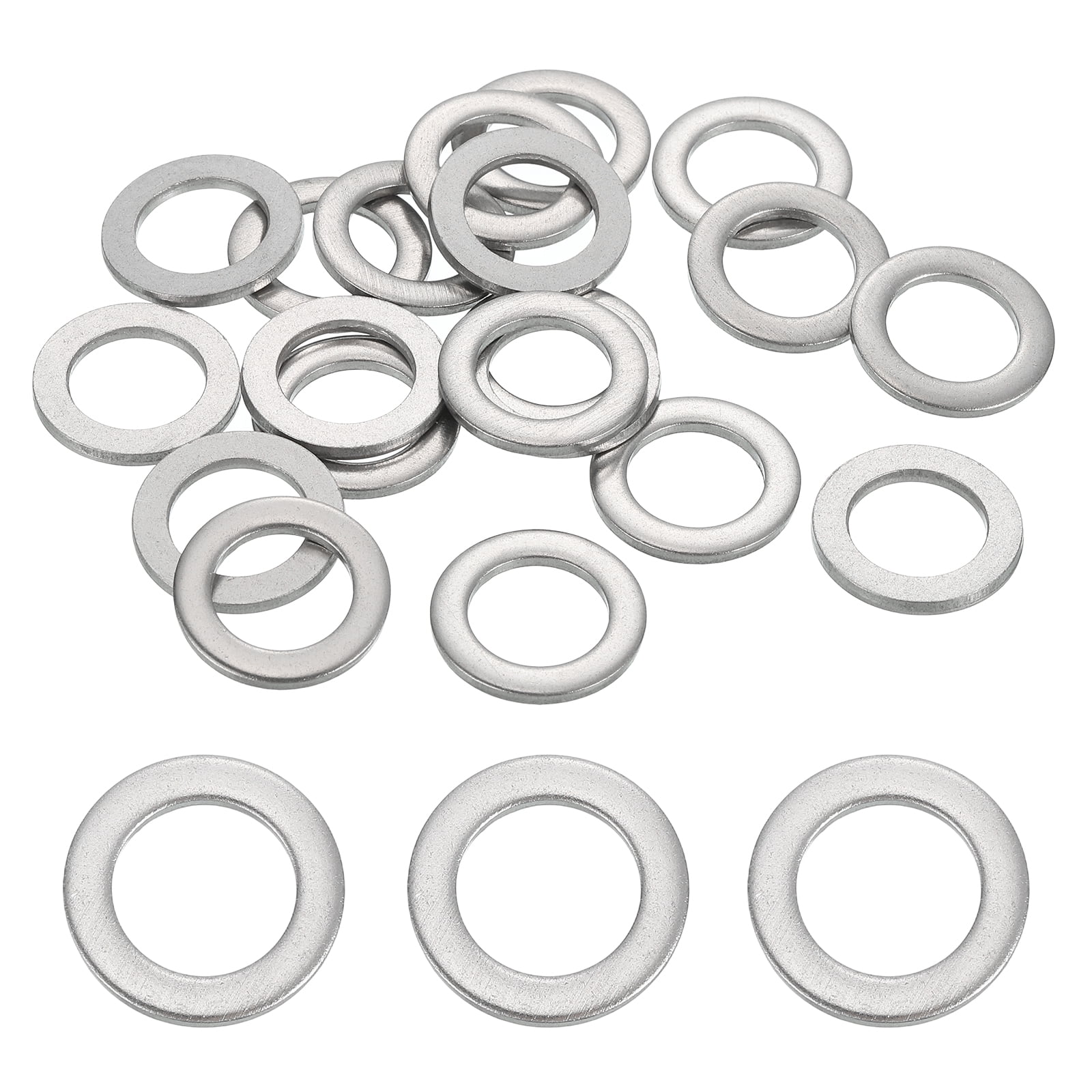 20 Pcs M12 304 Stainless Steel Flat Washers 12mm ID 20mm OD 2mm Thick, Silver - Walmart.com