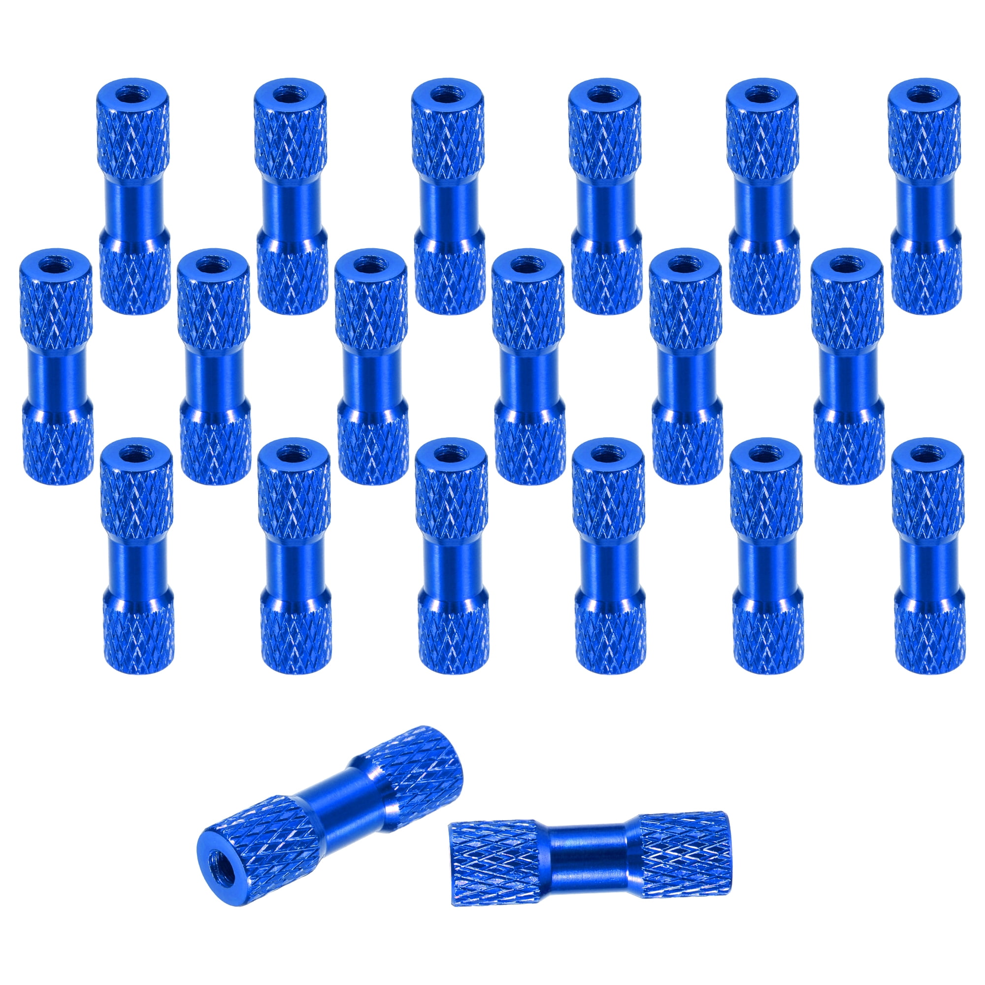 20 Pcs M3 x 20mm Knurled Aluminum Standoff Double-Head Spacer Column ...