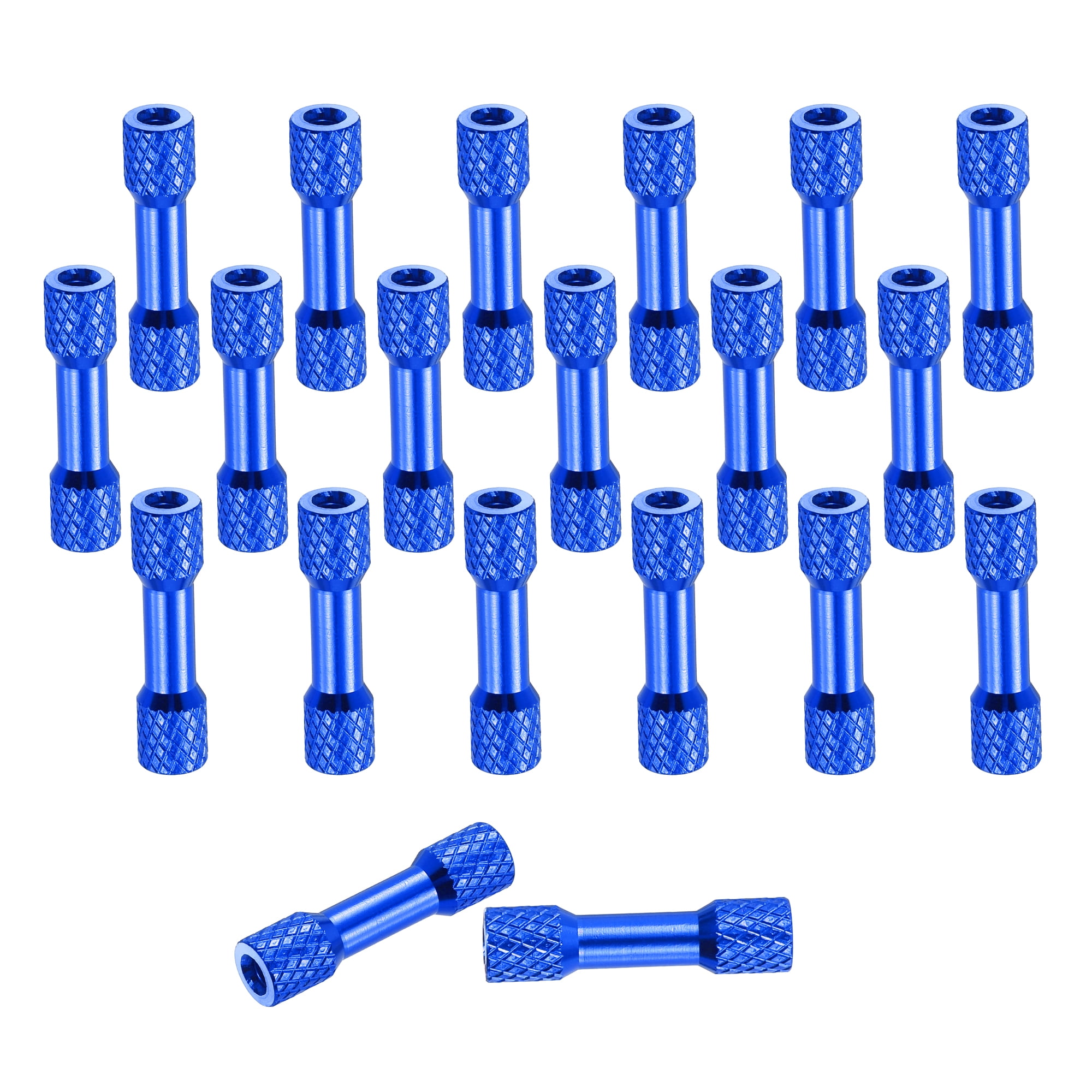 20 Pcs M3 x 25mm Knurled Aluminum Standoff Double-Head Spacer Column ...