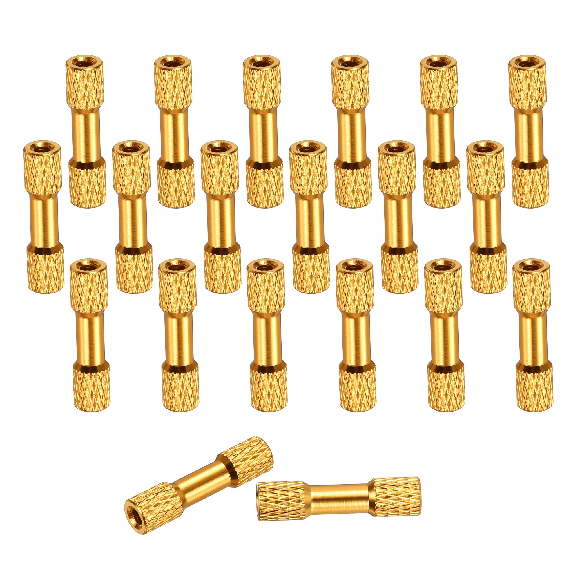 20 Pcs M3 x 25mm Knurled Aluminum Standoff Double-Head Spacer Column ...