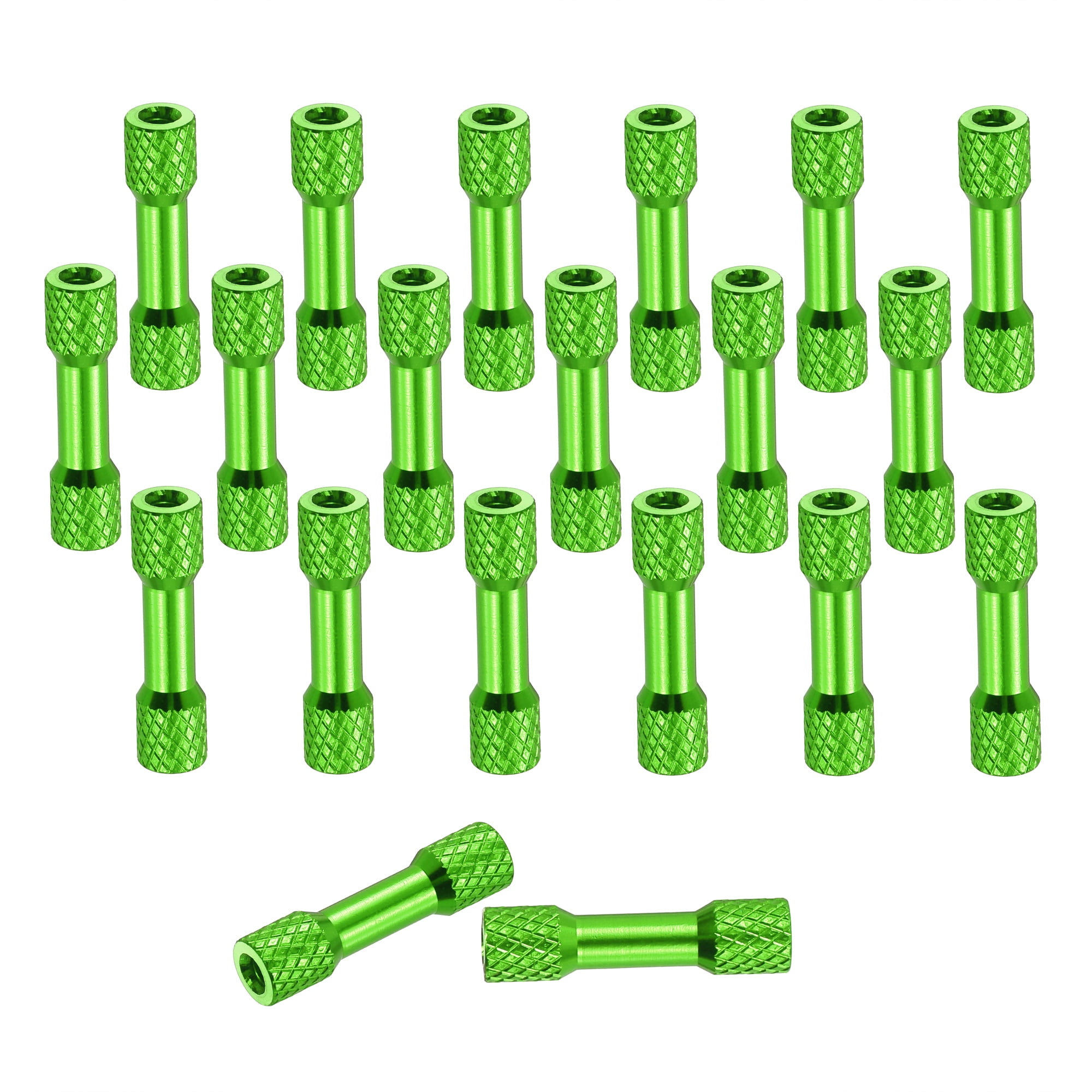 20 Pcs M3 x 25mm Knurled Aluminum Standoff Double-Head Spacer Column ...