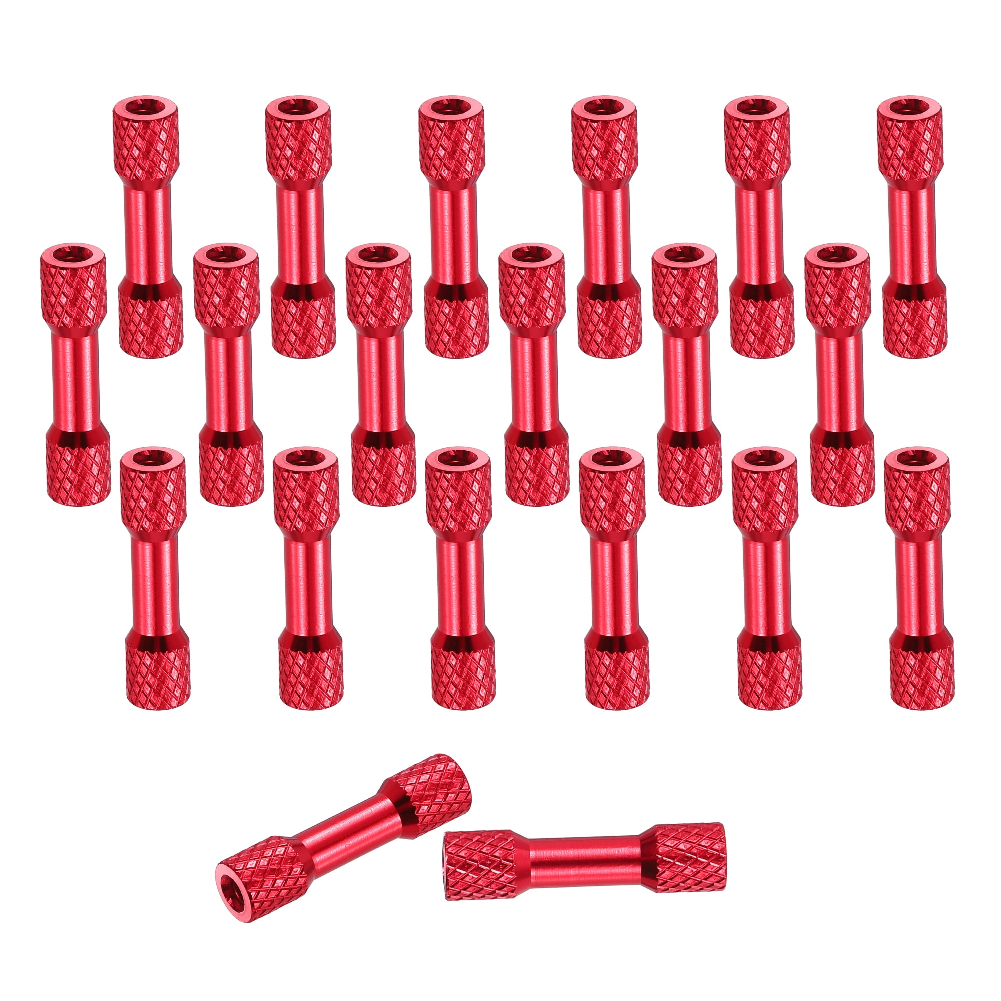 20 Pcs M3 x 25mm Knurled Aluminum Standoff Double-Head Spacer Column ...
