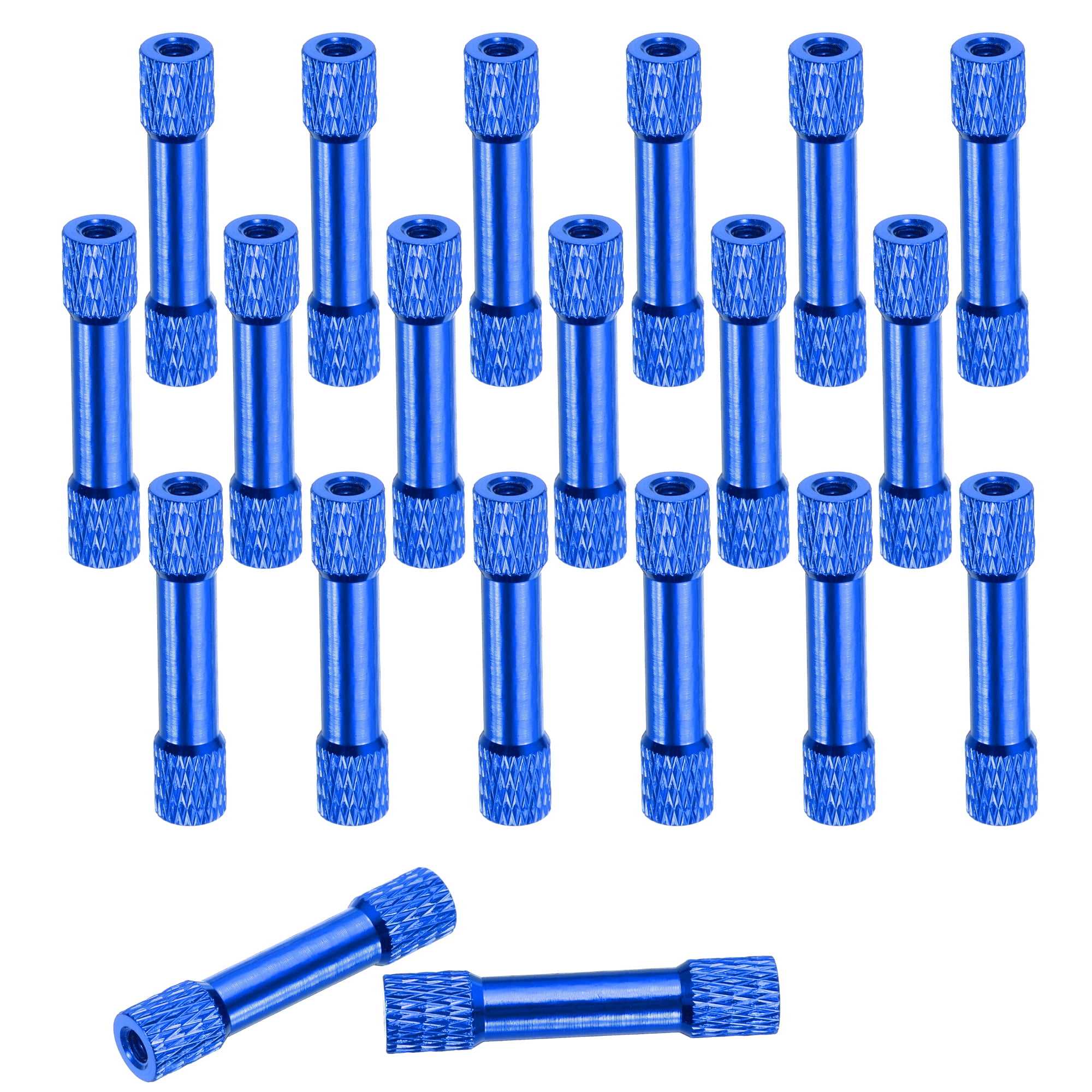 20 Pcs M3 x 30mm Knurled Aluminum Standoff Double-Head Spacer Column ...