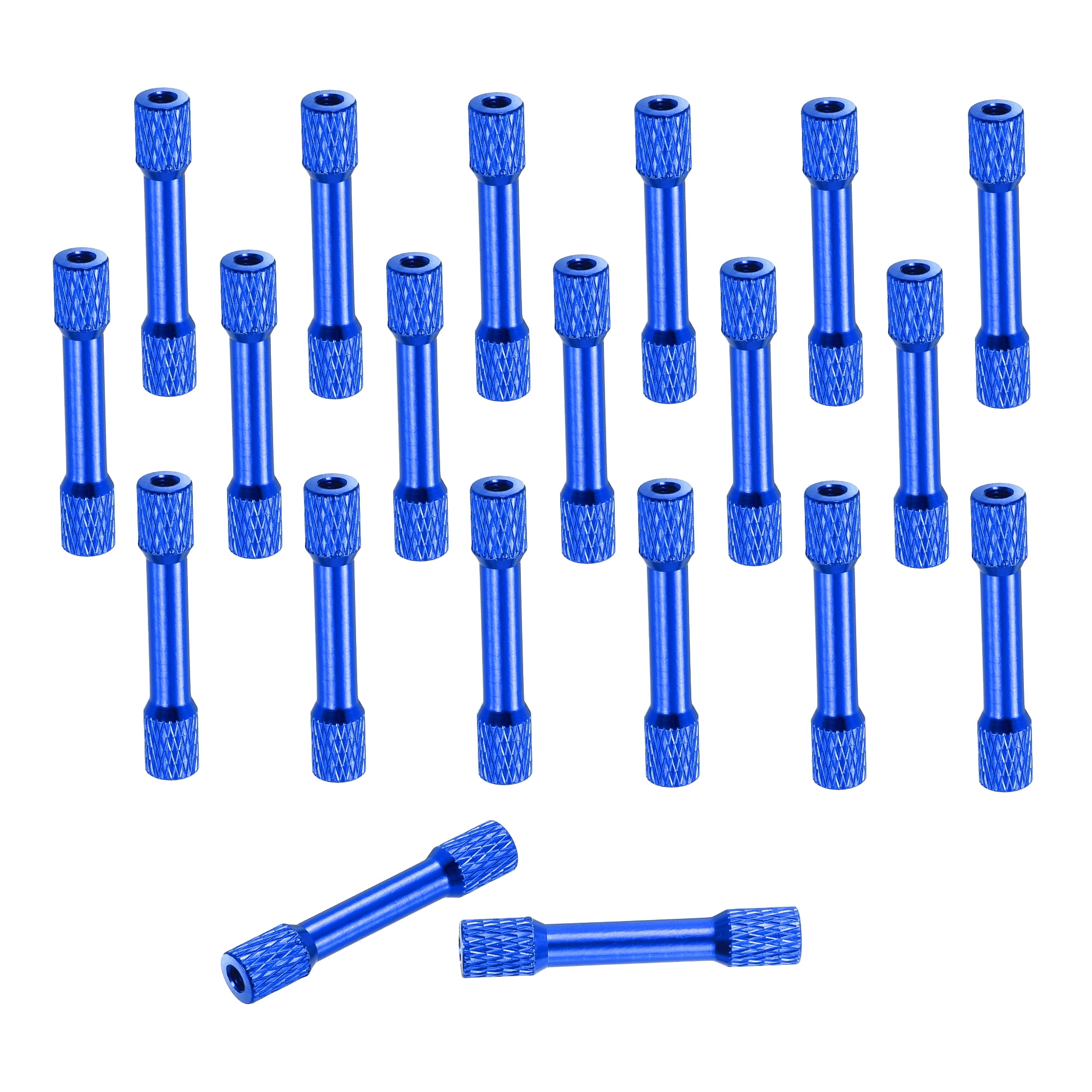 20 Pcs M3 x 35mm Knurled Aluminum Standoff Double-Head Spacer Column ...