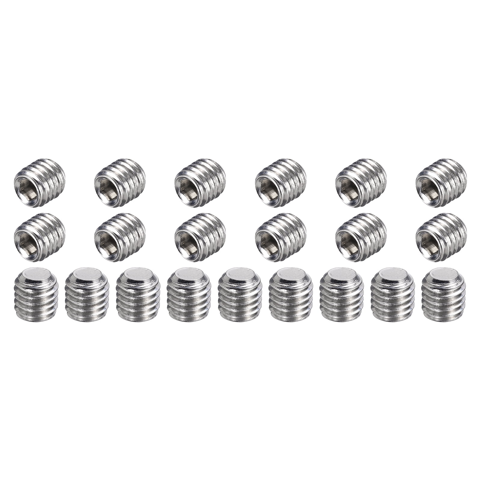 20 Pcs M8-1.25 x 8mm Grub Screws, 304 Stainless Steel Cup Point Allen ...