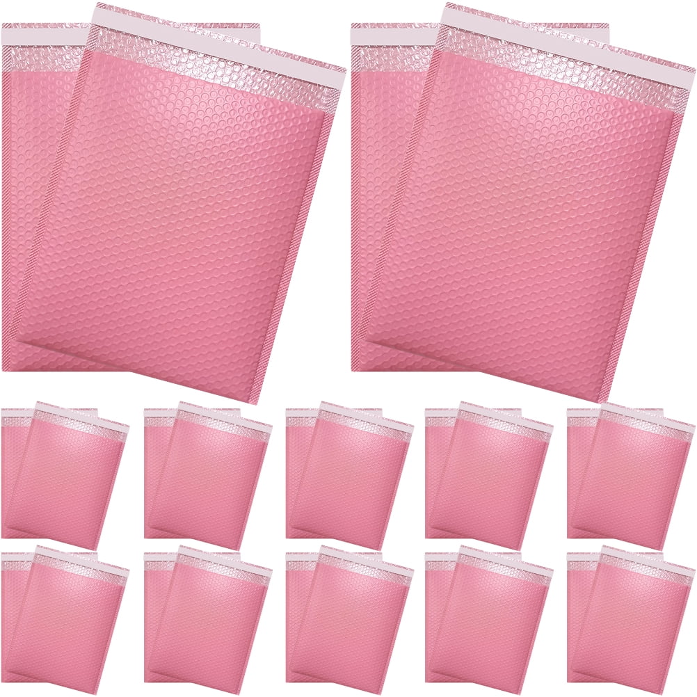 20 Pcs Mailer Self Adhesive Bubble Bag Seal Padded Envelopes Pink ...