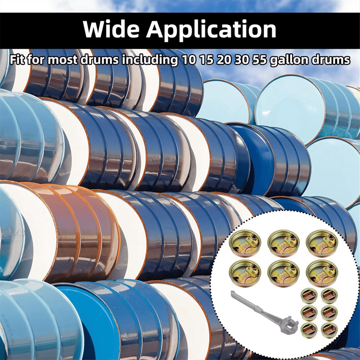 20 Pcs Metal Drum Bung Plug with Gasket 2 Inch and 3/4 Inch Steel Bung ...