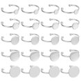 20 Pcs Metal Ring Base Blank, 6/8/10/12/14mm Adjustable Pad Cabochon ...