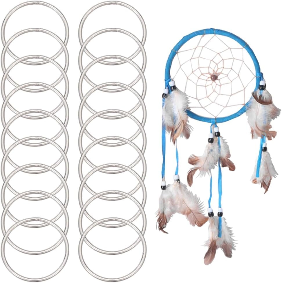 20 Pcs Metal Rings for Craft 2 Inch 304 Stainless Steel Dream Catcher ...