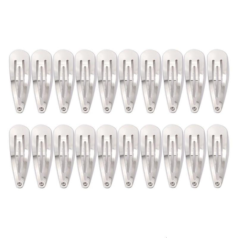 20 Pcs Metal Snap Hair Clips No Slip Hair Barrettes Fashion Cool Hair ...