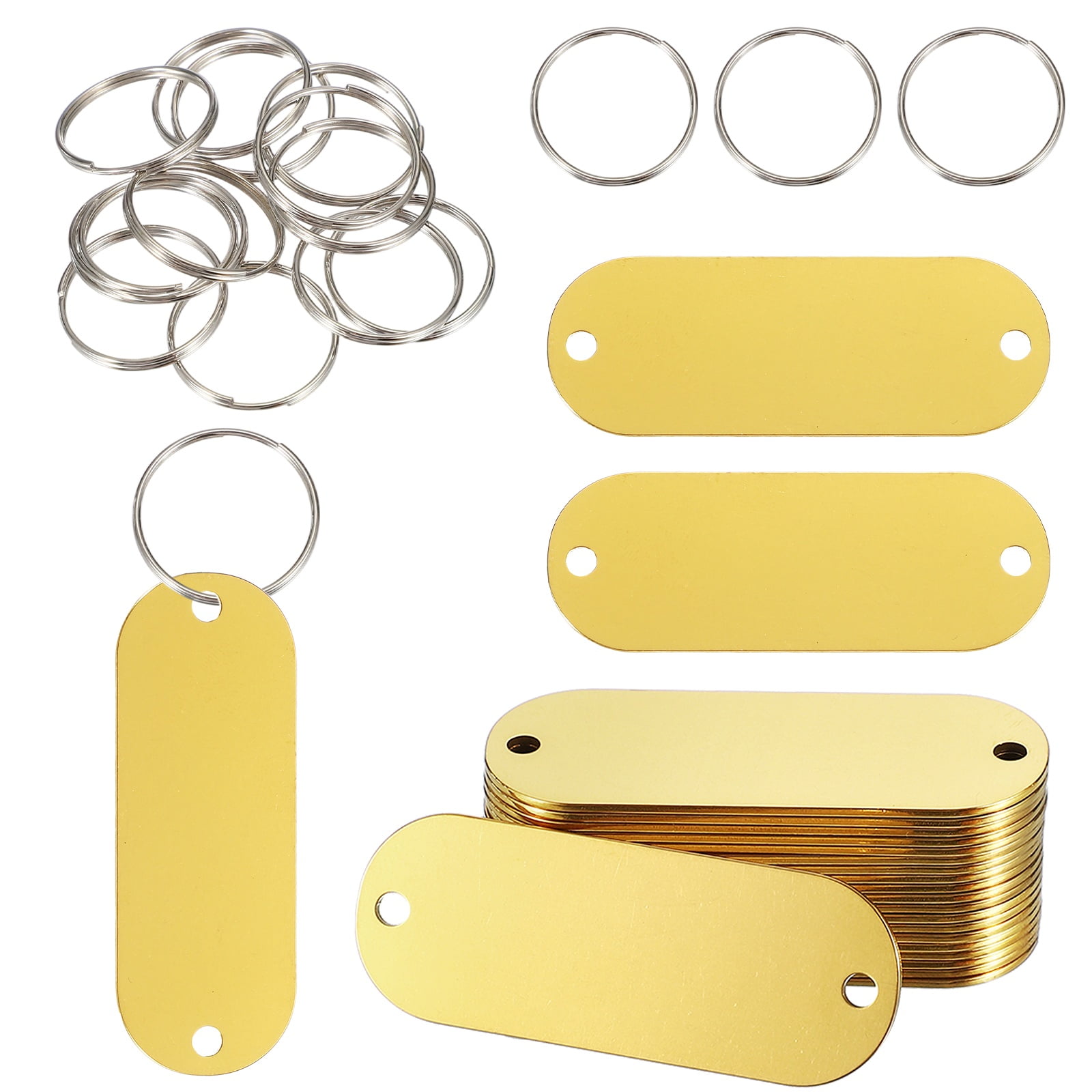 20 Pcs Metal Stamping Blanks, 2inch Stamping Name Tags Stainless Steel ...