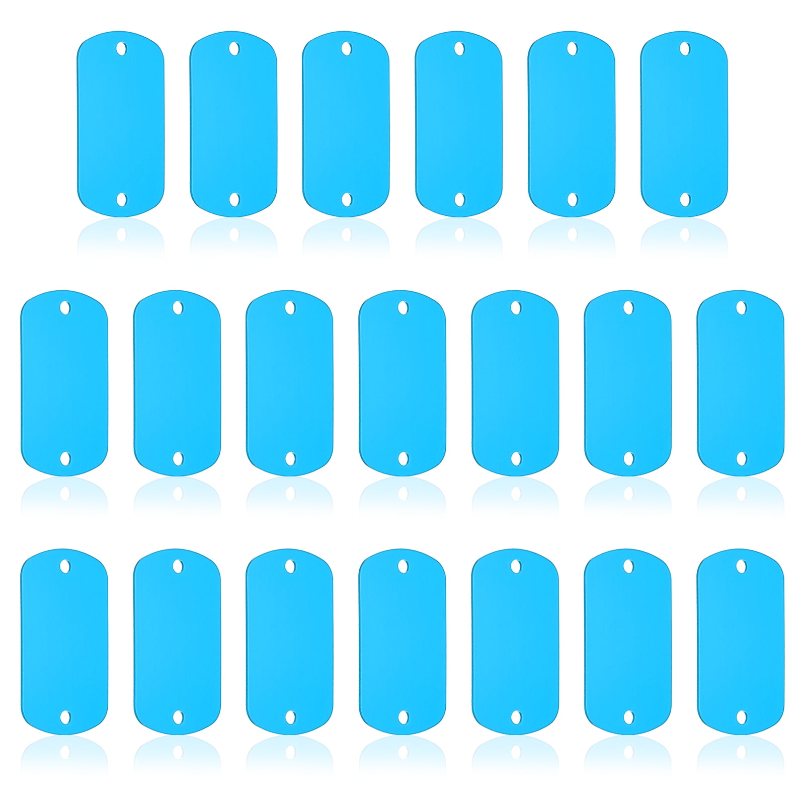 20 Pcs Metal Stamping Blanks, Rectangle Stamping Tags Blanks Aluminum ...