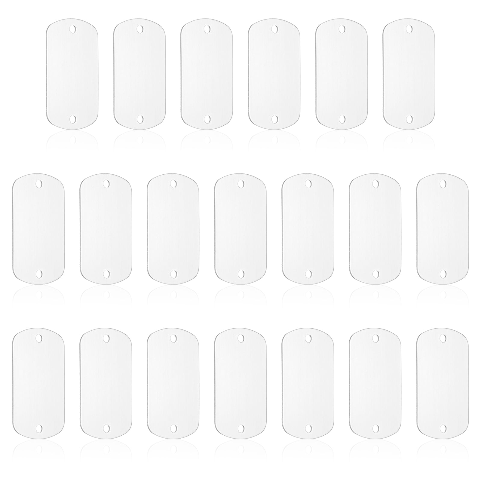 20 Pcs Metal Stamping Blanks, Rectangle Stamping Tags Blanks Aluminum ...