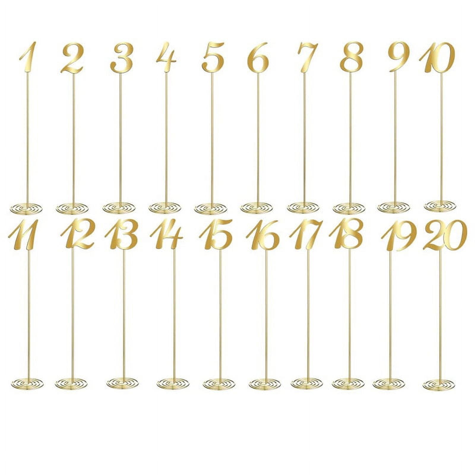 20 Pcs Metal Table Numbers 1-20 Table Numbers for Wedding Reception 12 ...