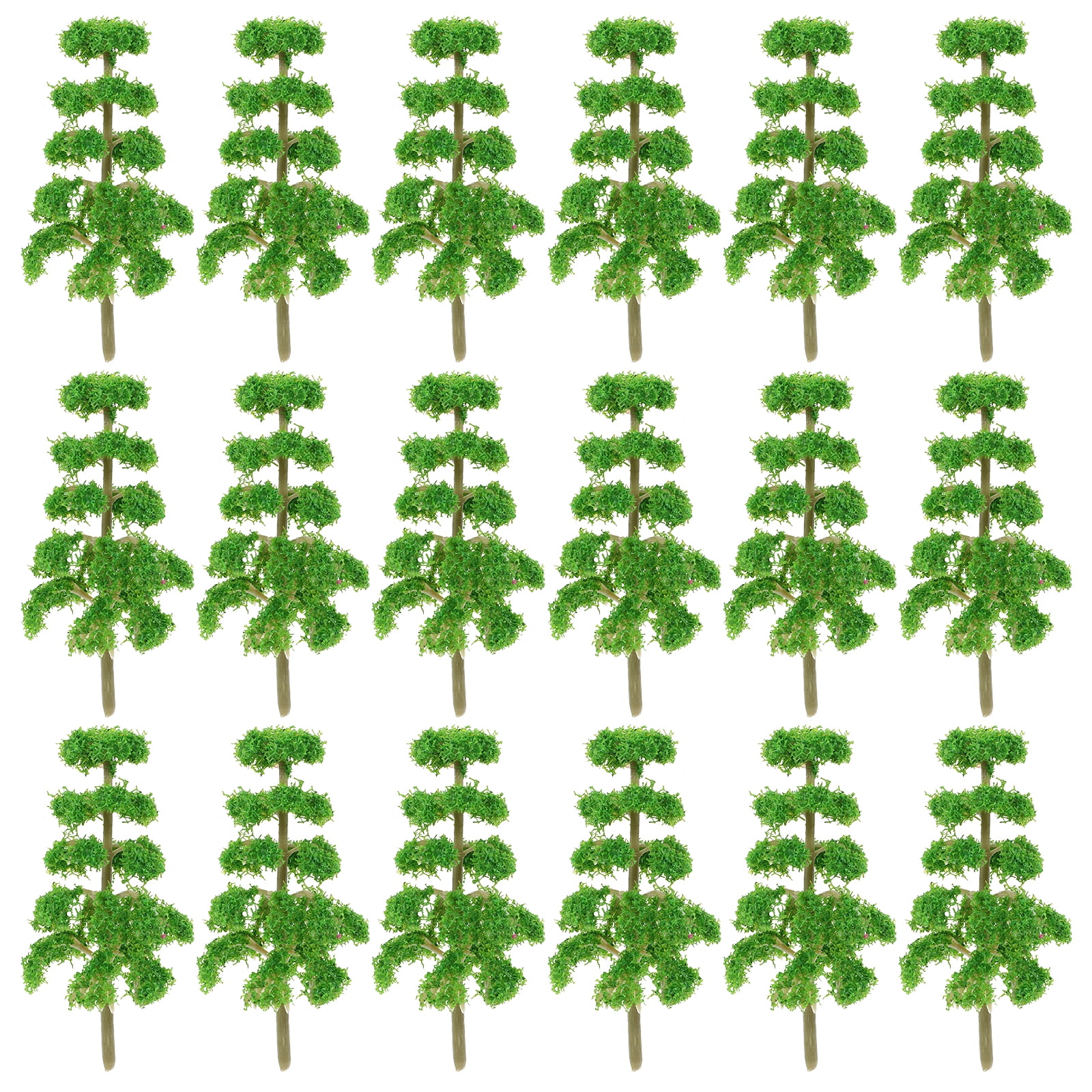 20 Pcs Micro Landscape Green Fake Tree Miniature Trees Model Diorama ...