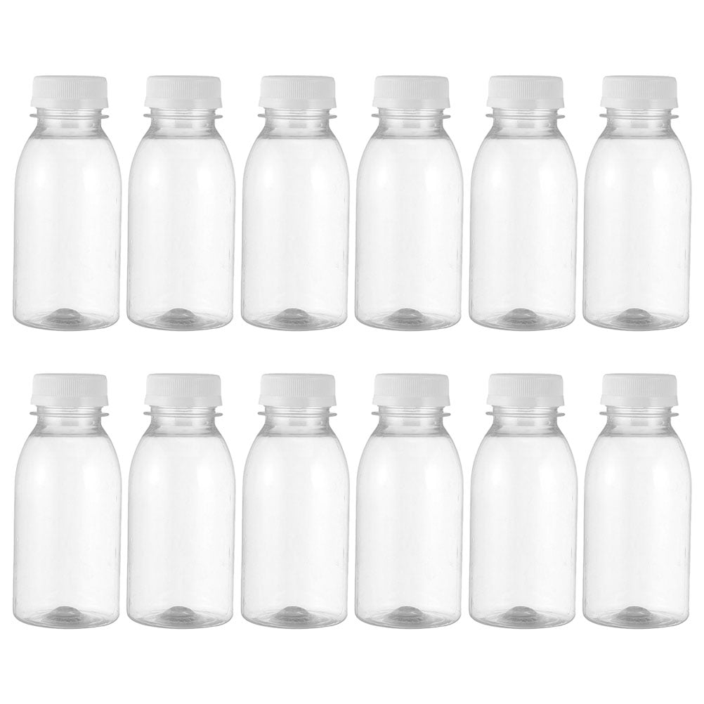20 Pcs Milk Bottle Juice Bottles Multi-function Containers With Lids ...