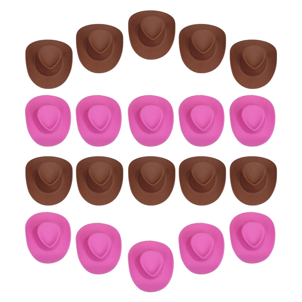 20 Pcs Mini Cowboy Hat Has Little Hats Kids Gift Mini Top Hat Cowgirl ...