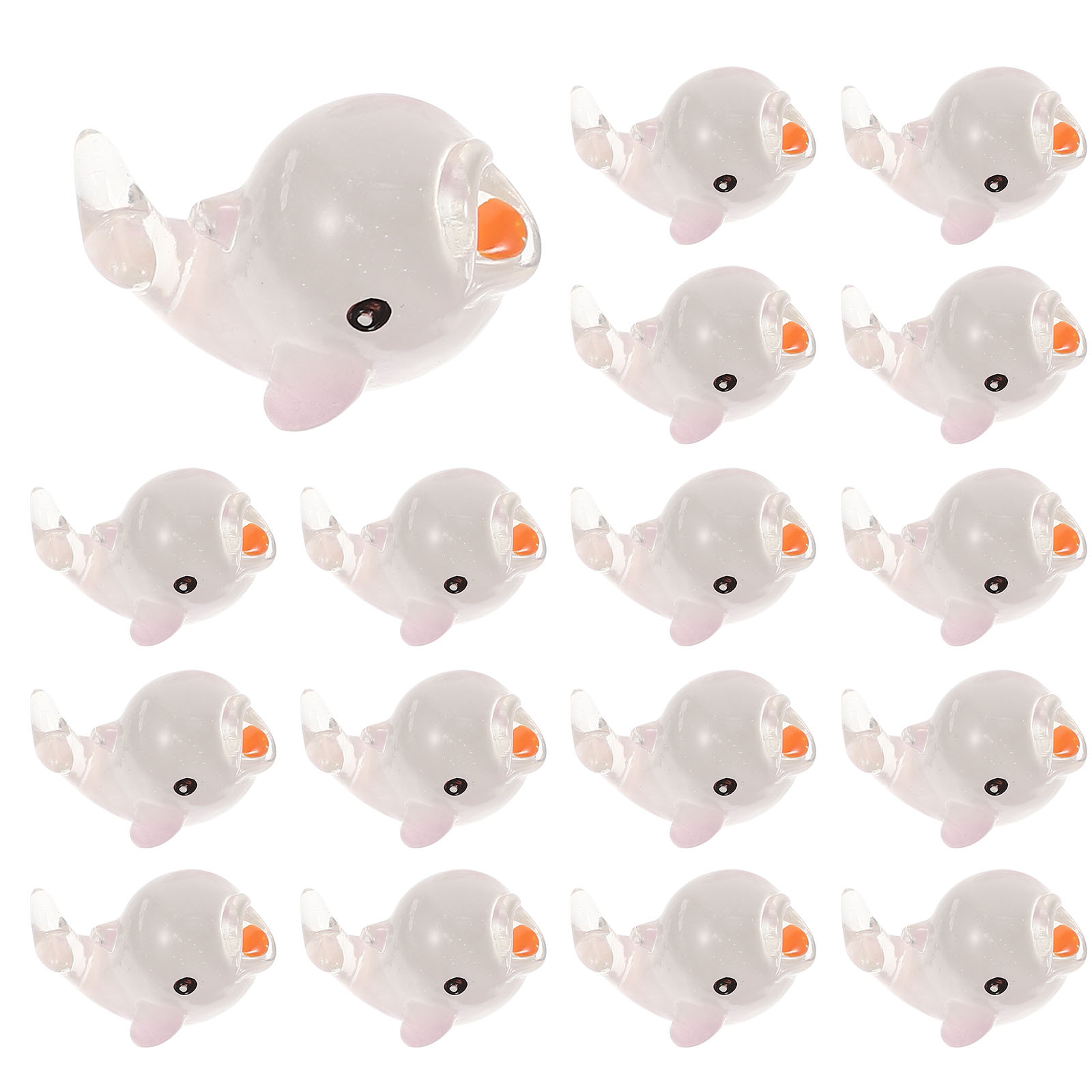 20 Pcs Mini Dolphin Model Decor Synthetic Resin Marine Animal Figure ...