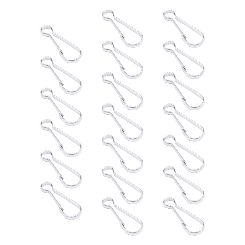 20 Pcs Mini Hooks Stainless Steel Buckle Hanging Snap Buckles - Walmart.com