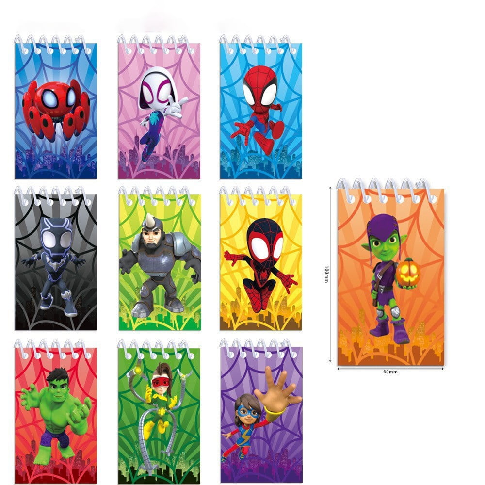 20 Pcs Mini NotePads Spidey Themed Party Favor as Notepads Spiral ...