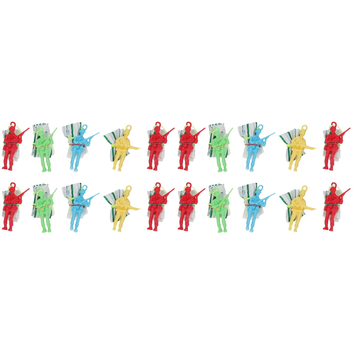 20 Pcs Mini Parachute Solider Toy Children Toys Outdoor Medium Soldier ...