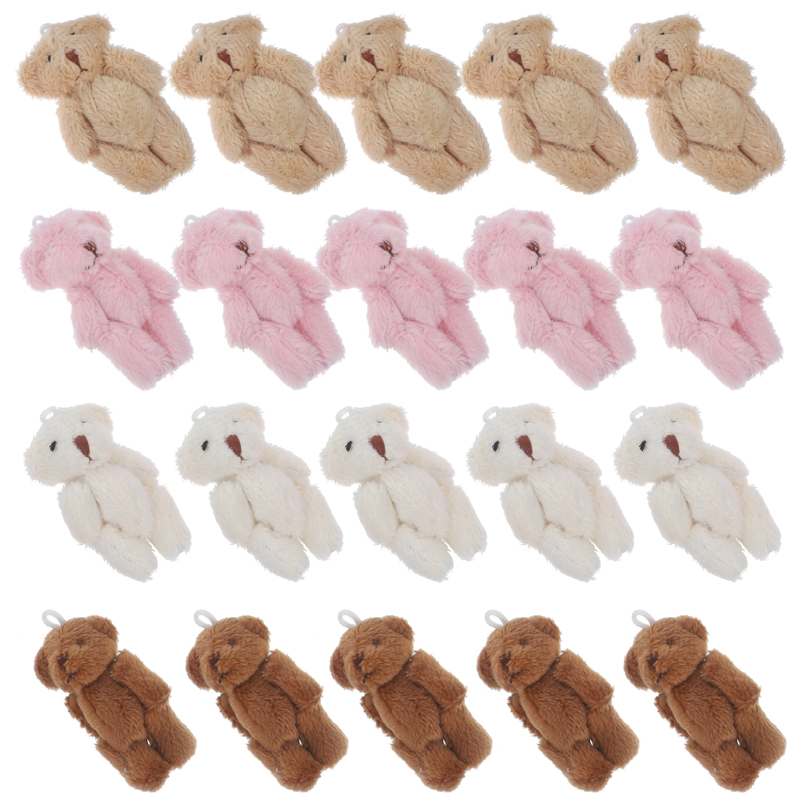 20 Pcs Mini Plush Bear Miniature Stuffed Toy Animal 6cm Pp Cotton ...