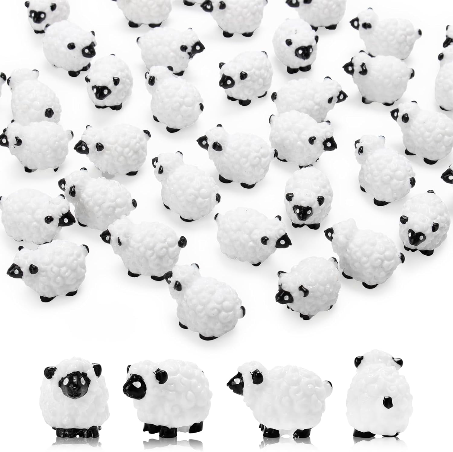 20 Pcs Mini Sheep Figurines Miniature Sheep Tiny Sheep Mini Plastic ...