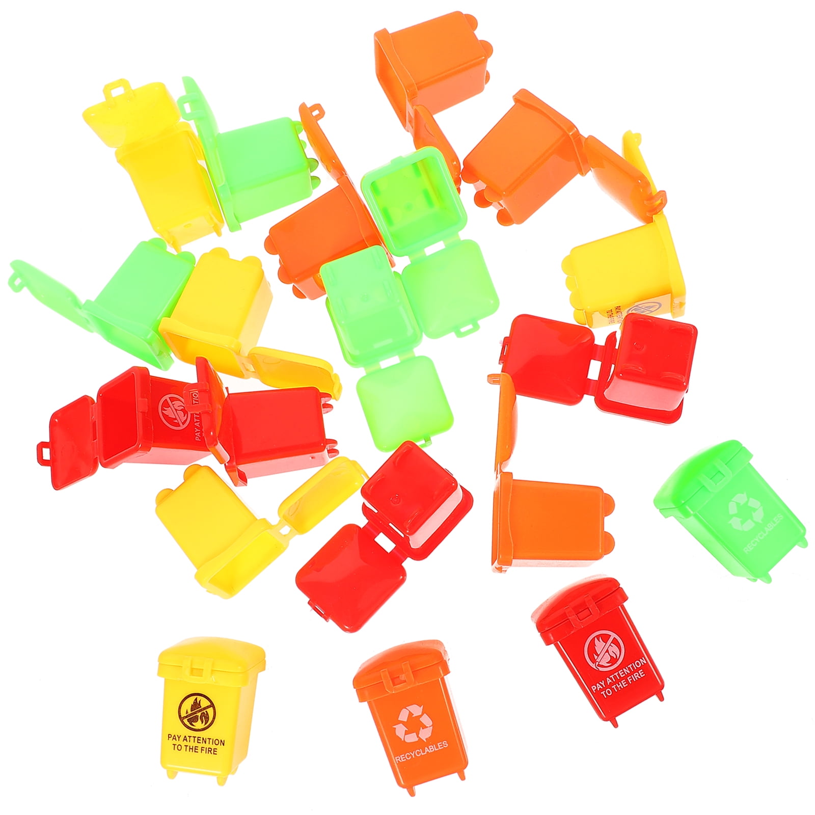 20 Pcs Mini Trash Garbage Cans Miniature Small Toys Child Boy - Walmart.com