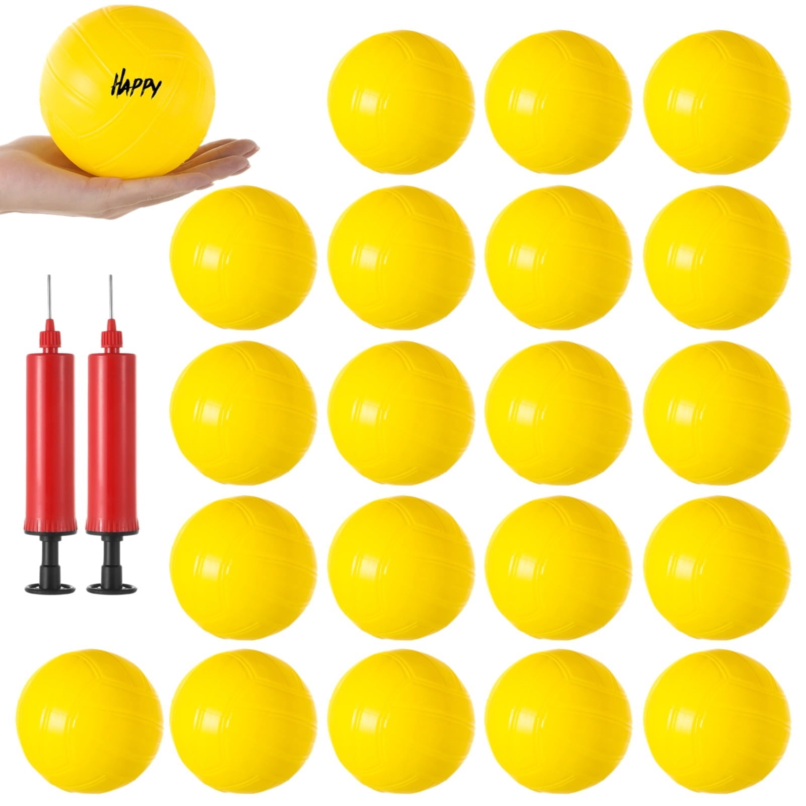 20 Pcs Mini Volleyball Balls, 4" Miniature Volleyballs with Pumps ...