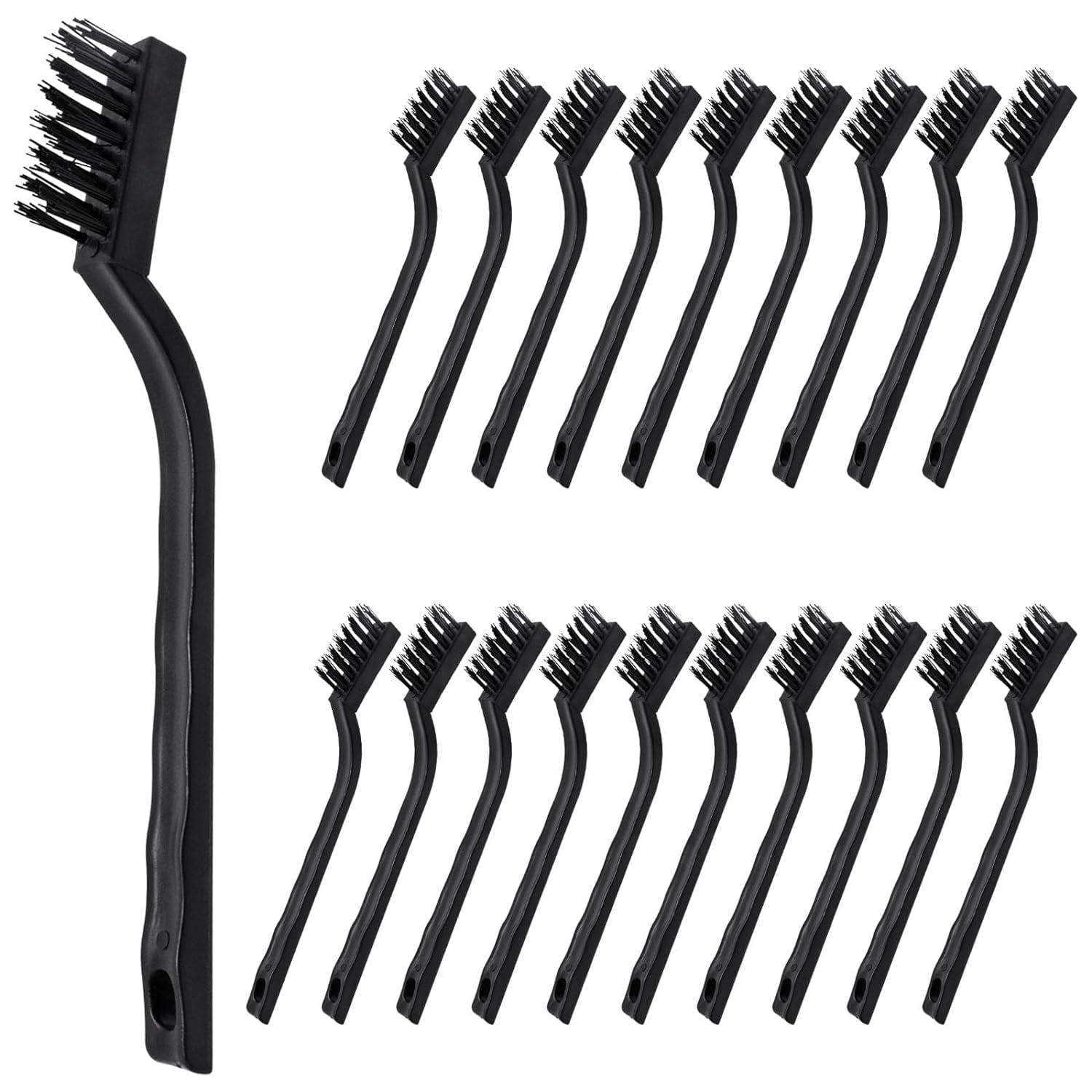 20 Pcs Mini Wire Brush, Nylon Wire Cleaning Brush Wire Bristle Scratch ...