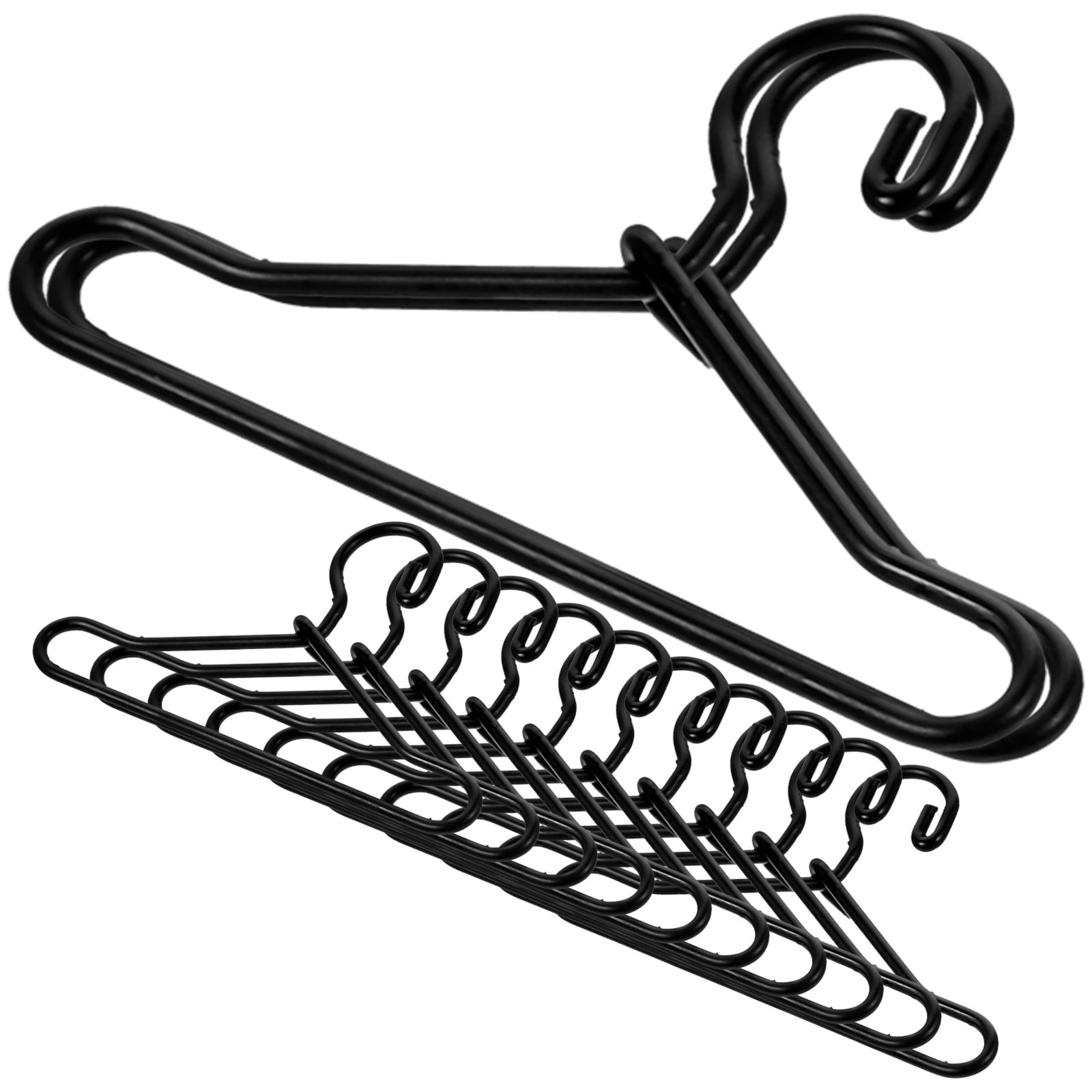 20 Pcs Miniature Doll House Model Hanger Black Portable Hanger Rack ...