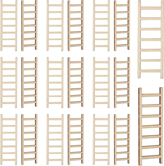 20 Pcs Miniature Ladder Model Mini Garden Ladder 3.54''x 1.18'' Mini ...