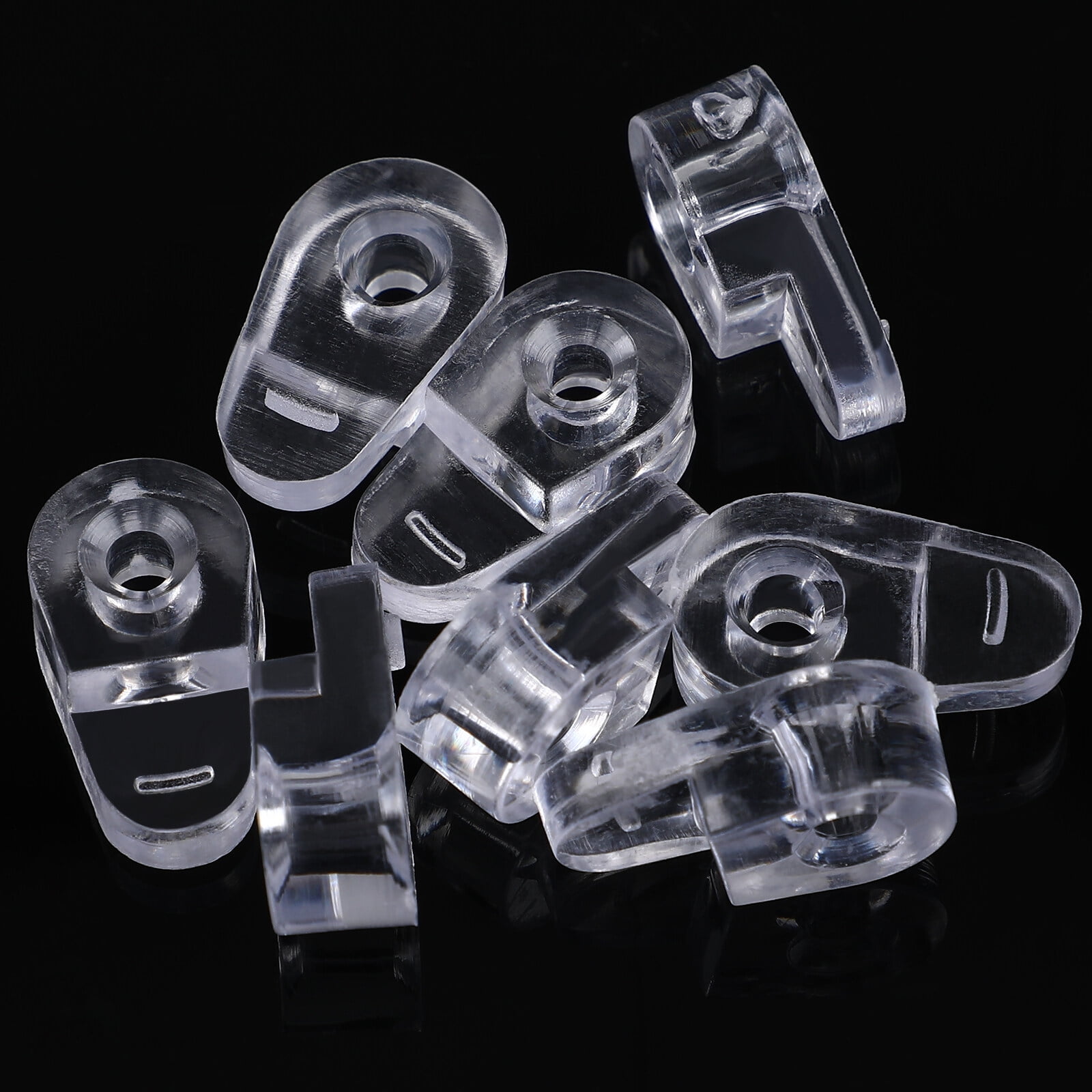20 Pcs Mirror Fixing Clips Clear Plastic Holder Clips with Screws for ...
