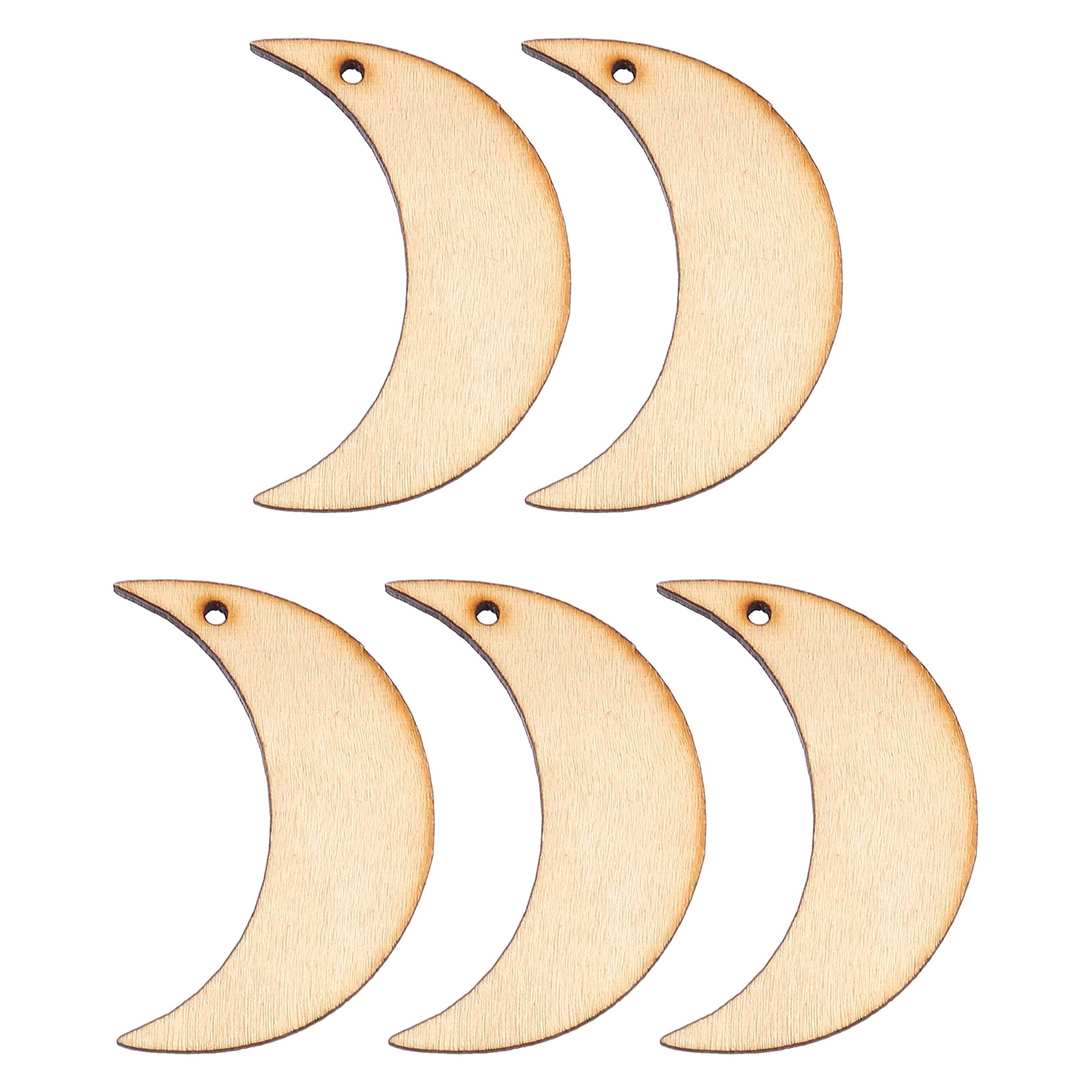 20 Pcs Moon Chips Blank Wooden Chips Moon Phase Cutouts Wall Hanging ...
