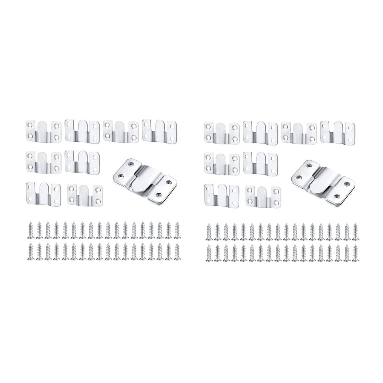 20 Pcs Mount Bracket Hang Furniture Connector Stainless Steel Wall ...