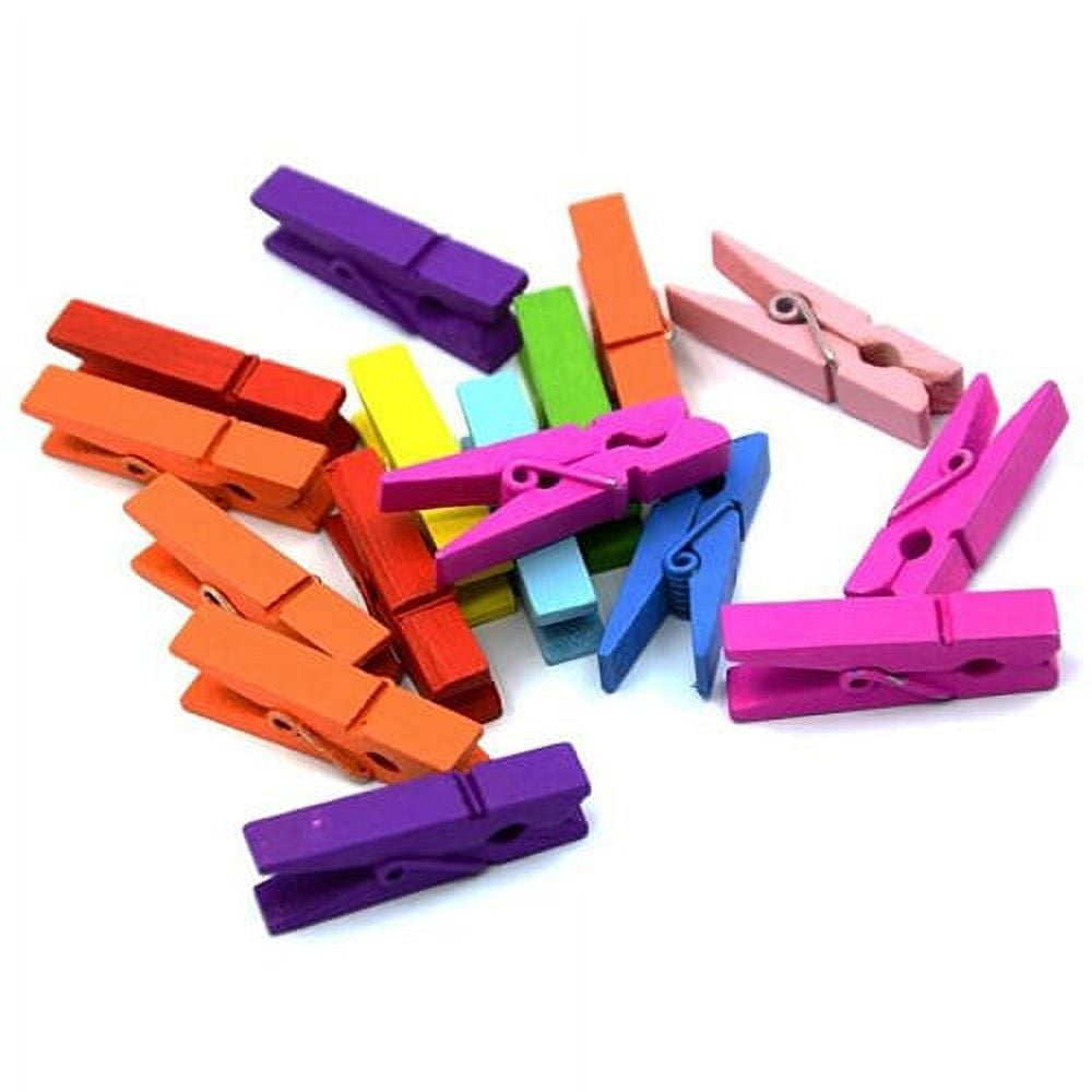 20 Pcs Multi-color Wood Clothespins Wooden Laundry Clothespins Paper ...