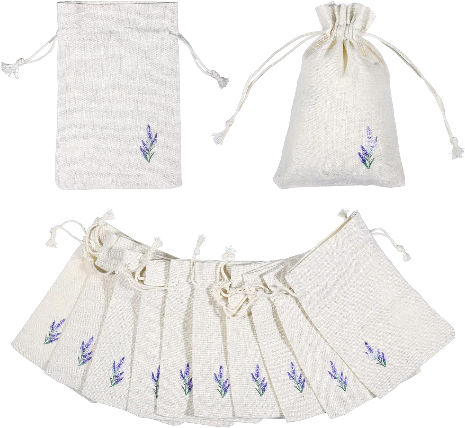 20 Pcs Muslin Drawstring Pouches Lender Sachet Bags Cotton Drawstring ...
