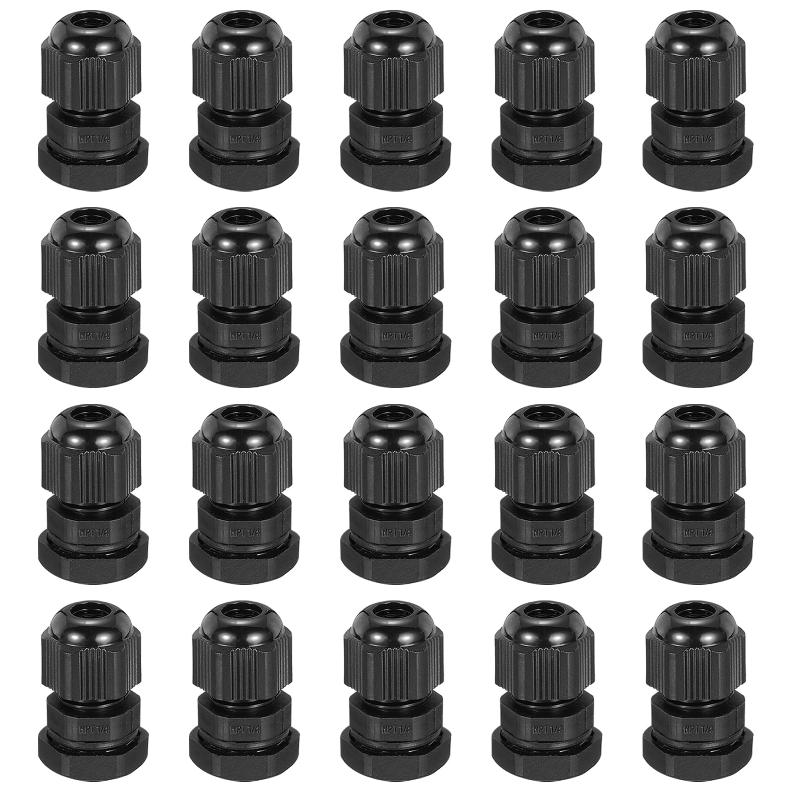 20 Pcs NPT1/4" Cable Glands 3-7mm Connectors with Dual Seals Anti ...