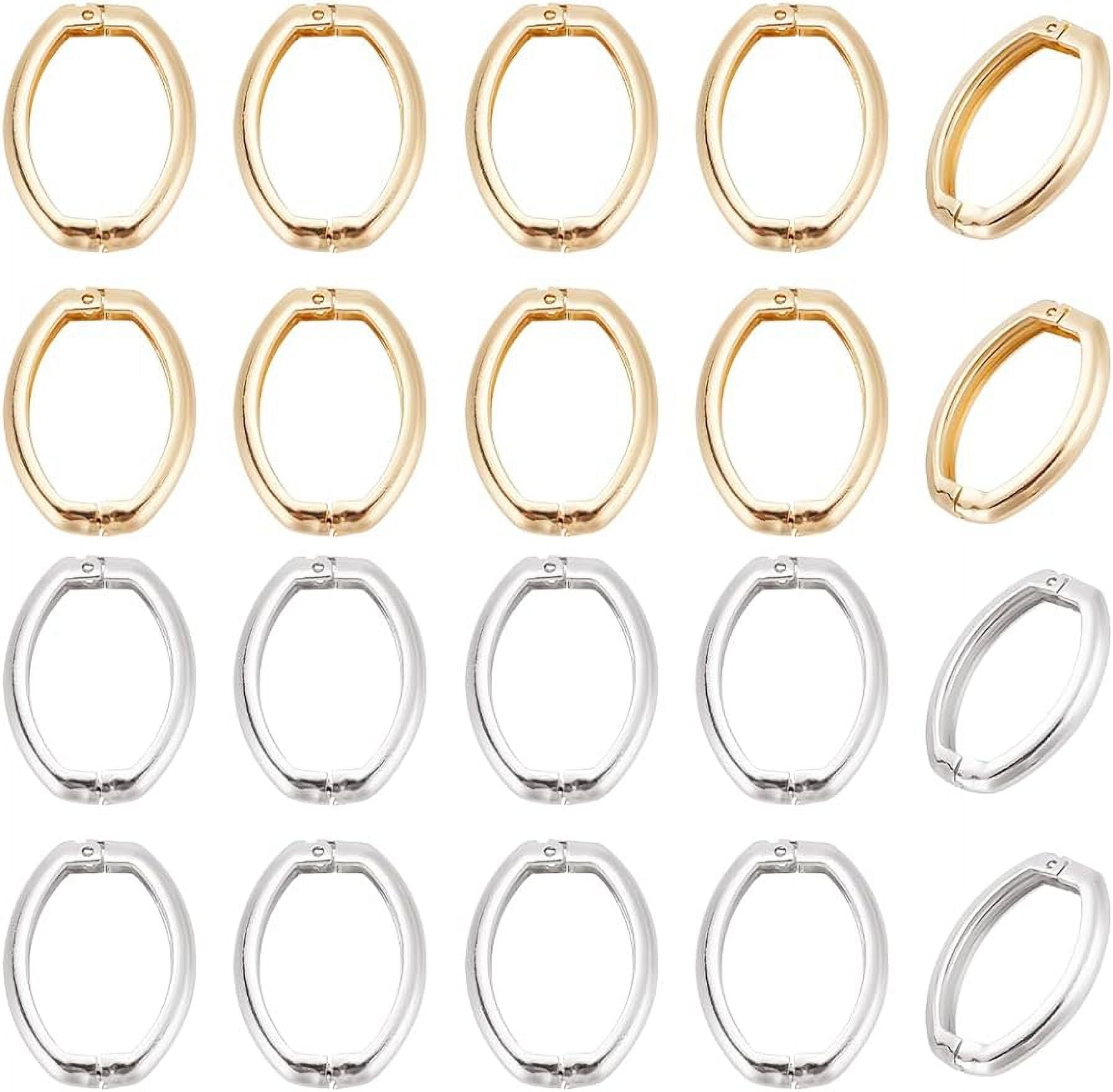 20 Pcs Necklace Shortener Clasps 2 Colors Brass Necklace Enhancer ...