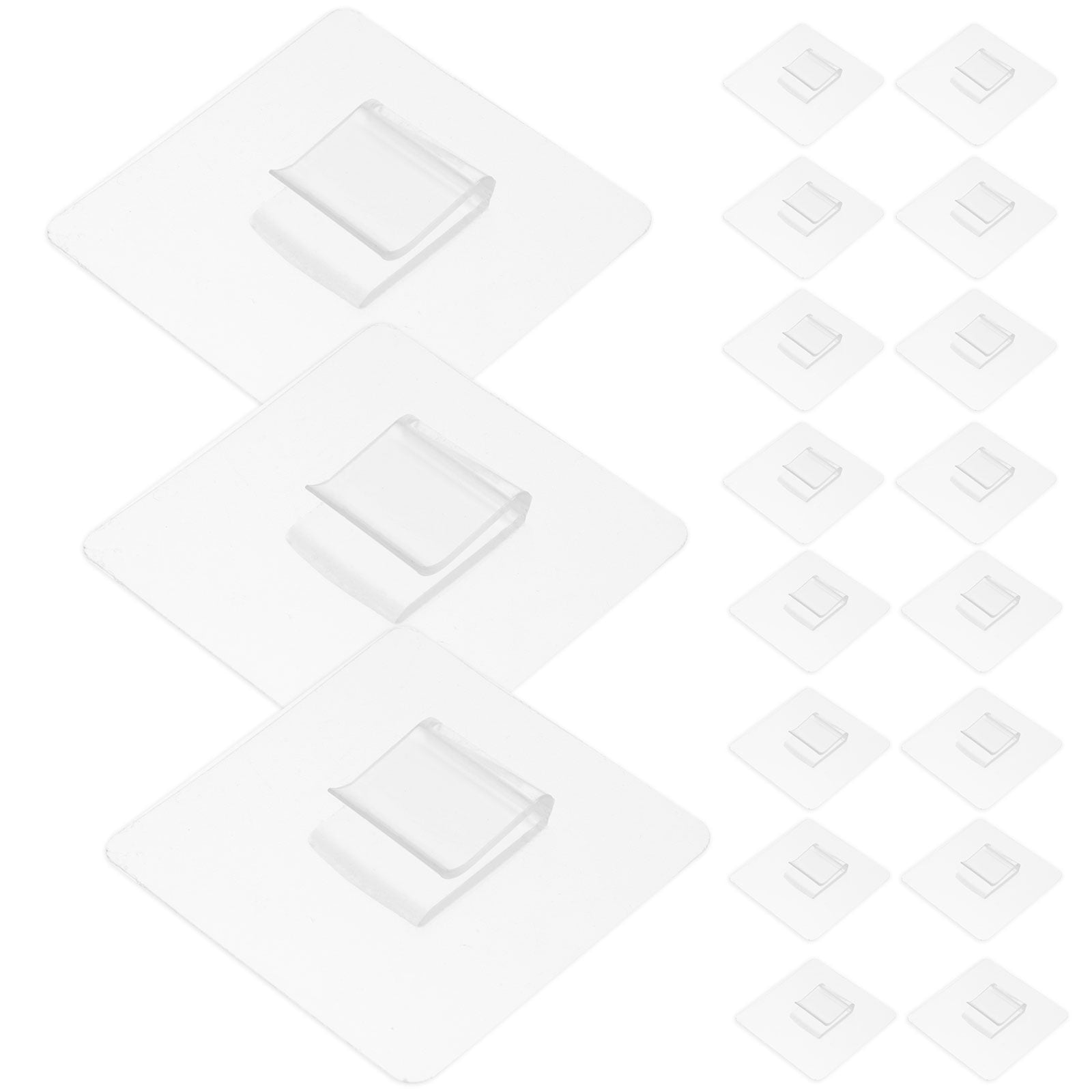 20 Pcs No Trace Patch Binder Wall Hooks for Hanging Clear Stickers ...