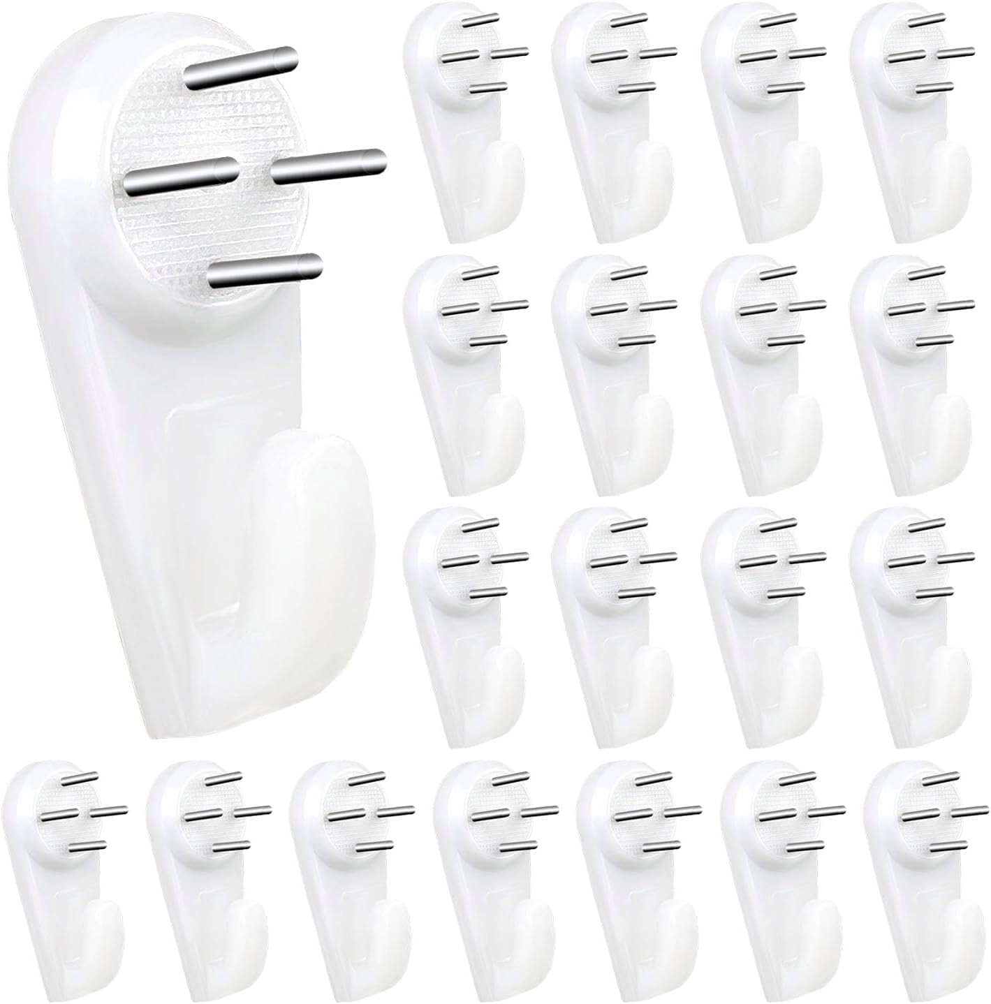 20 Pcs No-Trace Picture Hangers for Drywall and Hard Wall Mounting (L ...