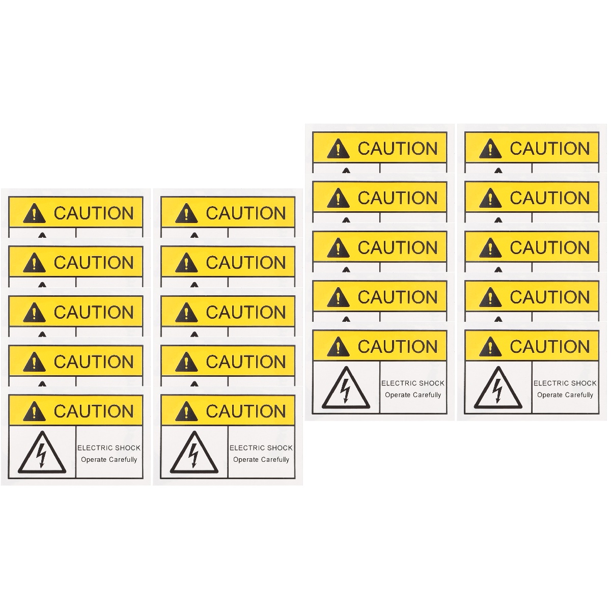 20 Pcs Note The Grounding Sticker Warning Stickers Electric Fence Sign ...