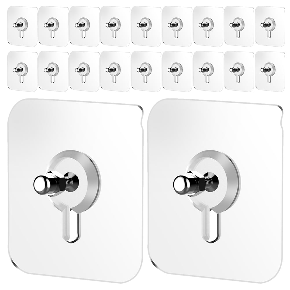 20 Pcs Number Non-marking Screw Stickers Easy to Install Wall Hooks ...