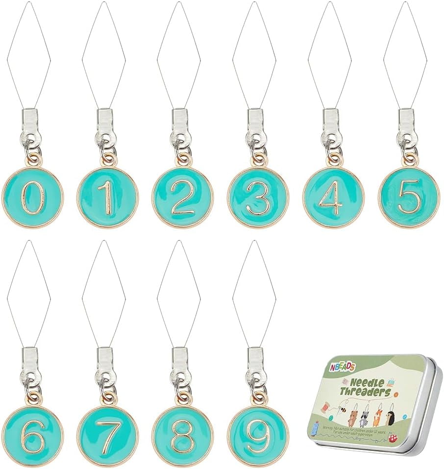 20 Pcs Numbers Needles Threader 304 Stainless Steel Wire Loop DIY ...