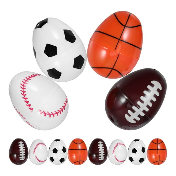 20 Pcs Open Basket Football Easter Egg Baseball Prefilled Eggs Toy ...